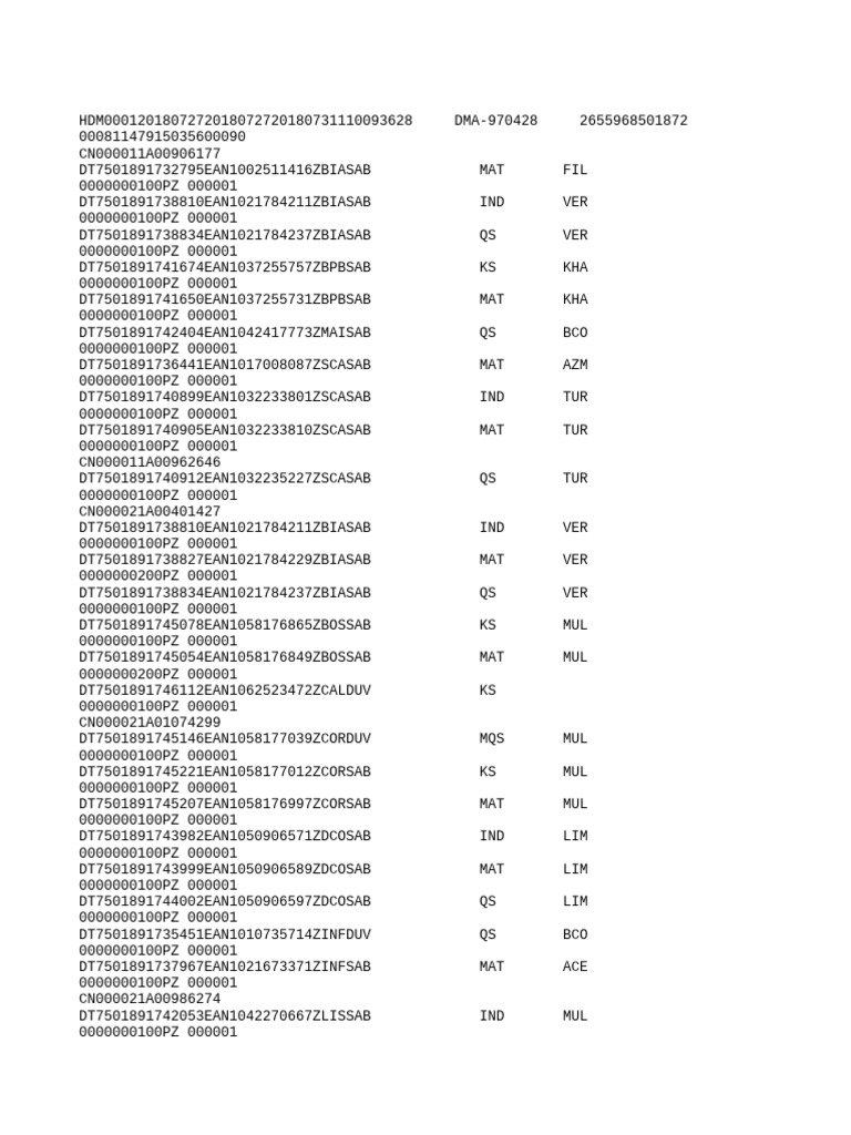 Product Data and EAN Listings | PDF | Cooking, Food & Wine