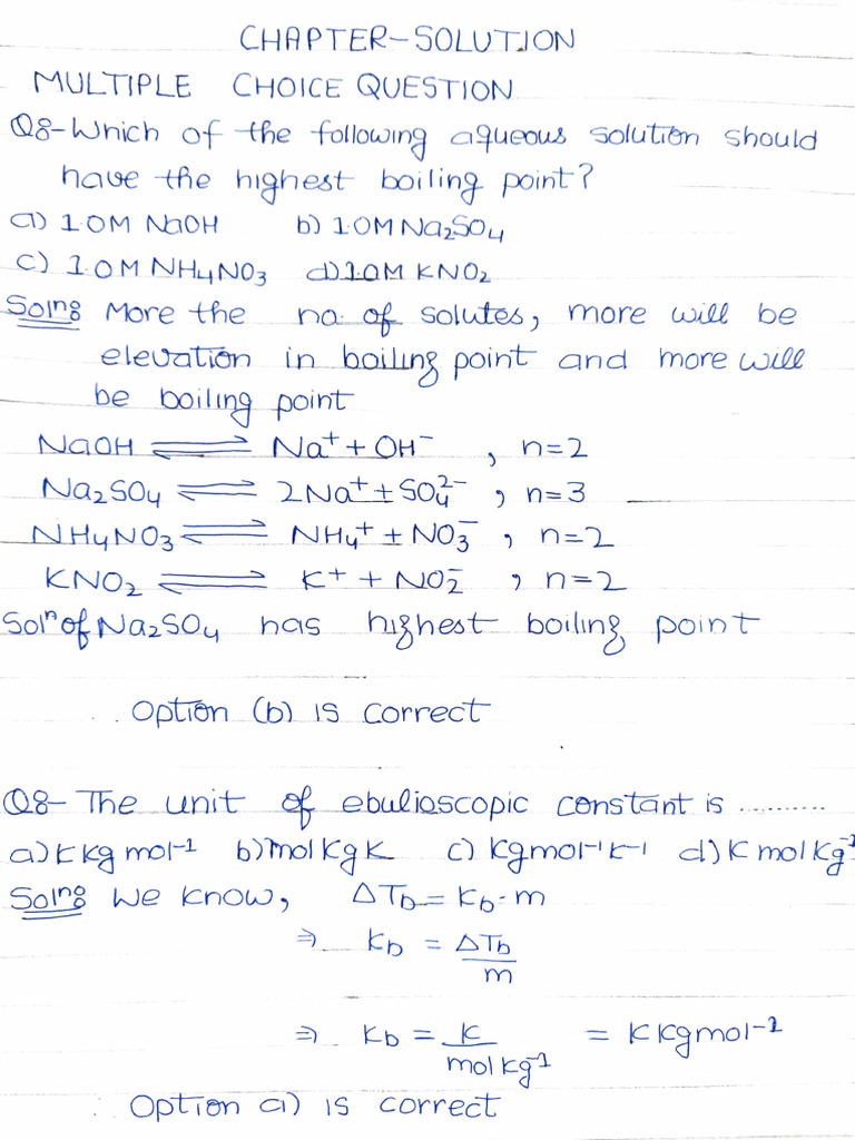 Simplified Chemistry Chapter-1 Solution | PDF | Solubility | Mole (Unit)