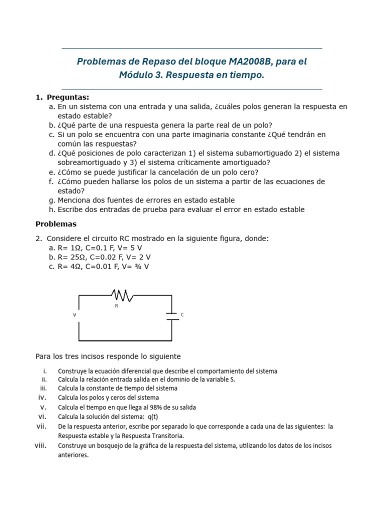 Problemas Repaso Del MA2008B Módulo 3 | PDF | Análisis matemático | Objetos matemáticos