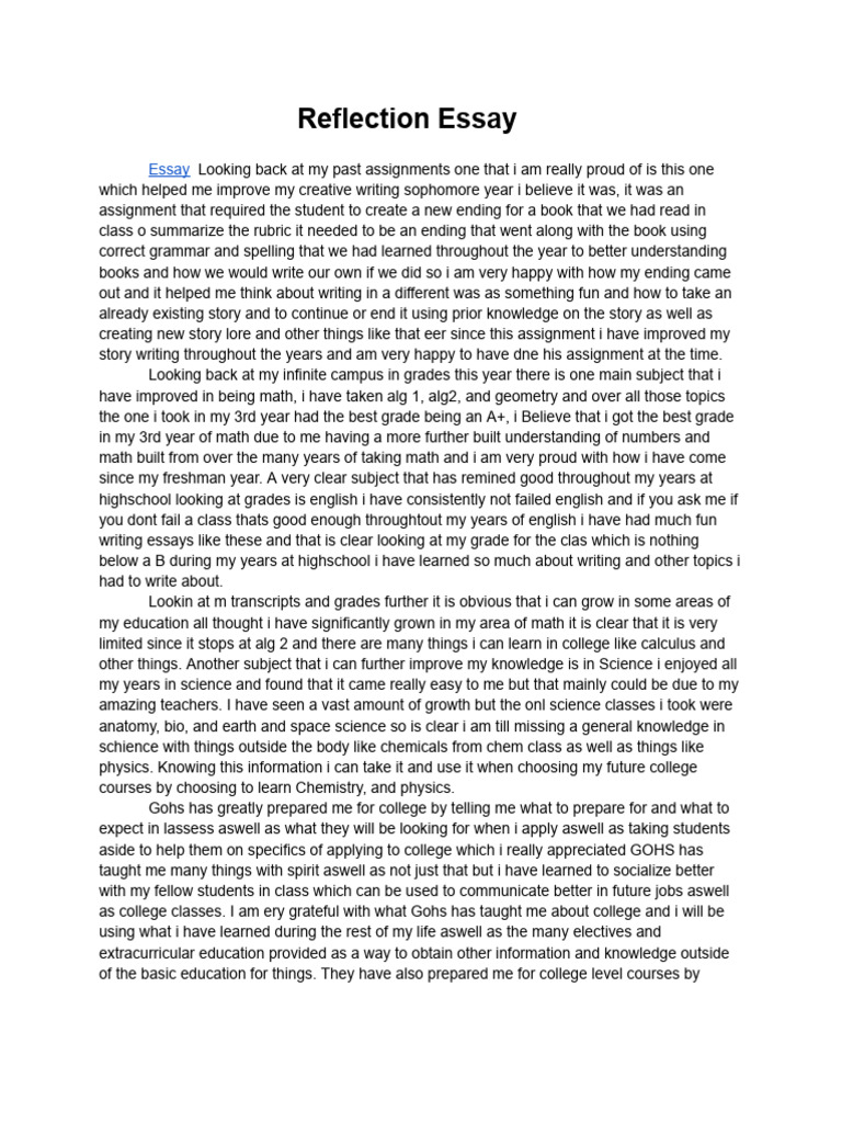 Reflection Essay p1 | PDF | Science | Cognition