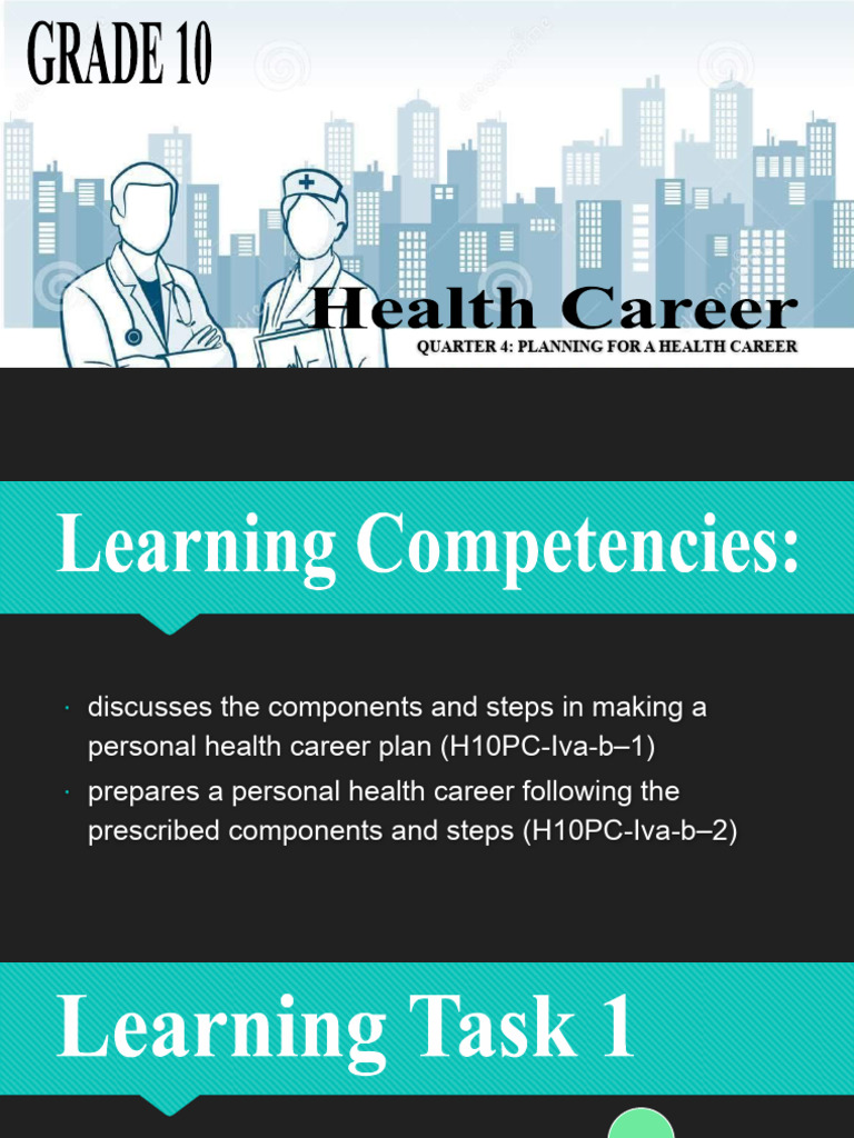Health Career Planning Guide | PDF | Decision Making | Health Care