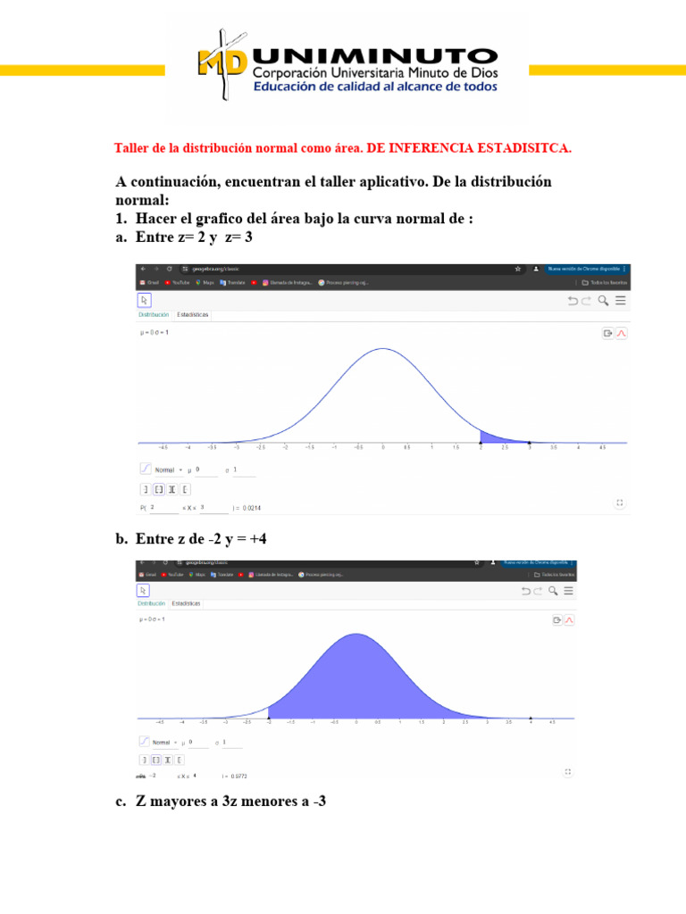 Taller 2 Estadistica Inferencial | PDF | Distribución normal | Análisis estadístico