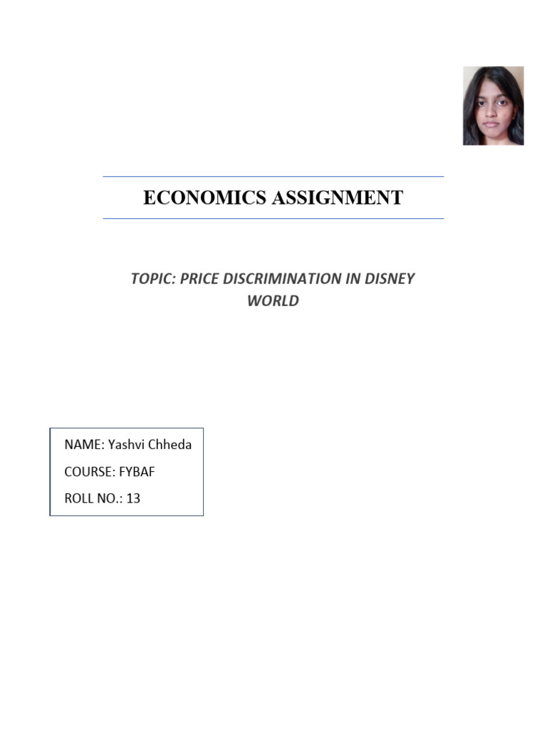Economics Assignment | PDF | Price Discrimination | Pricing