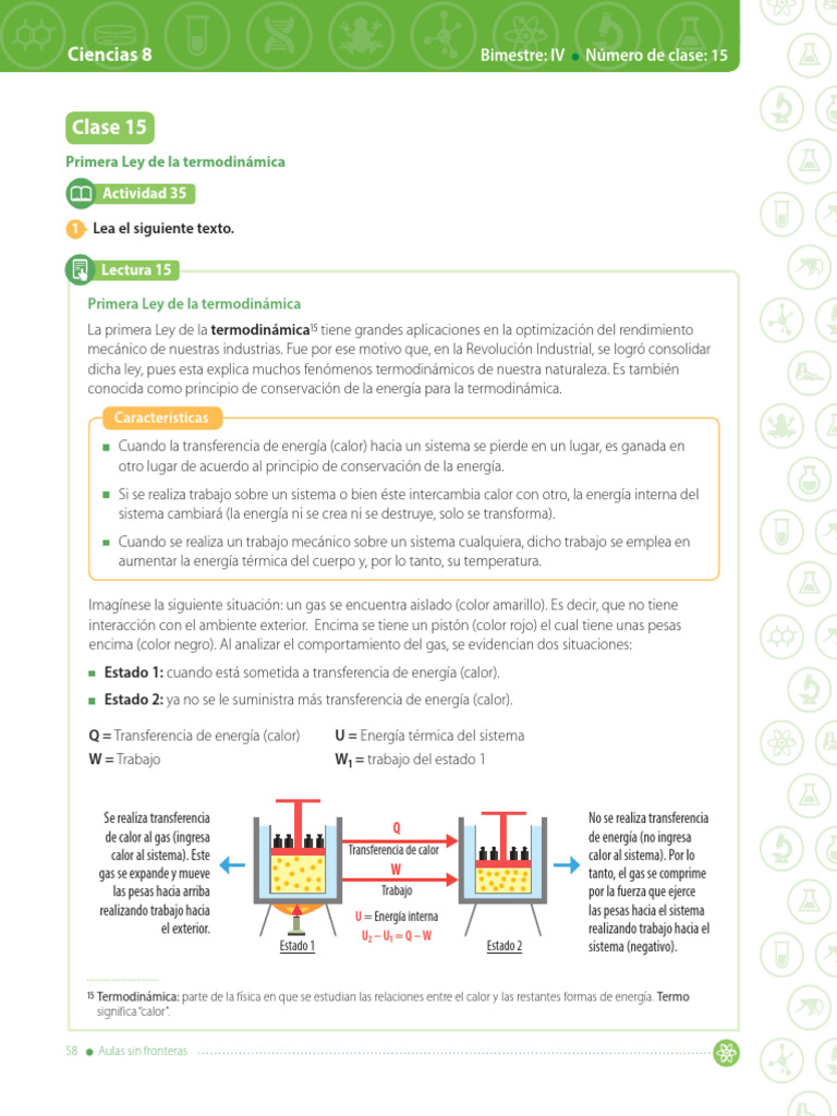 Primera Ley de La Termodinamica. | PDF | Termodinámica | Calor