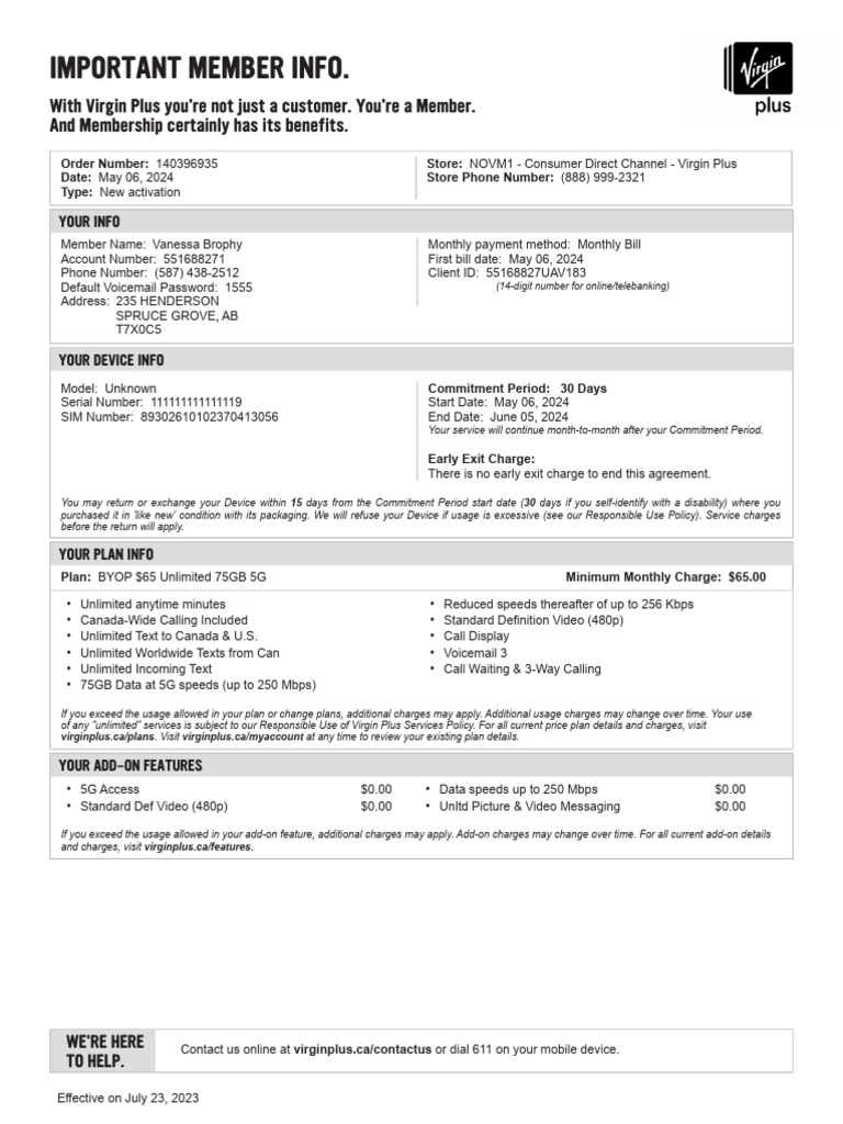 Virgin Plus Membership Agreement | PDF | Credit Card | Debit Card