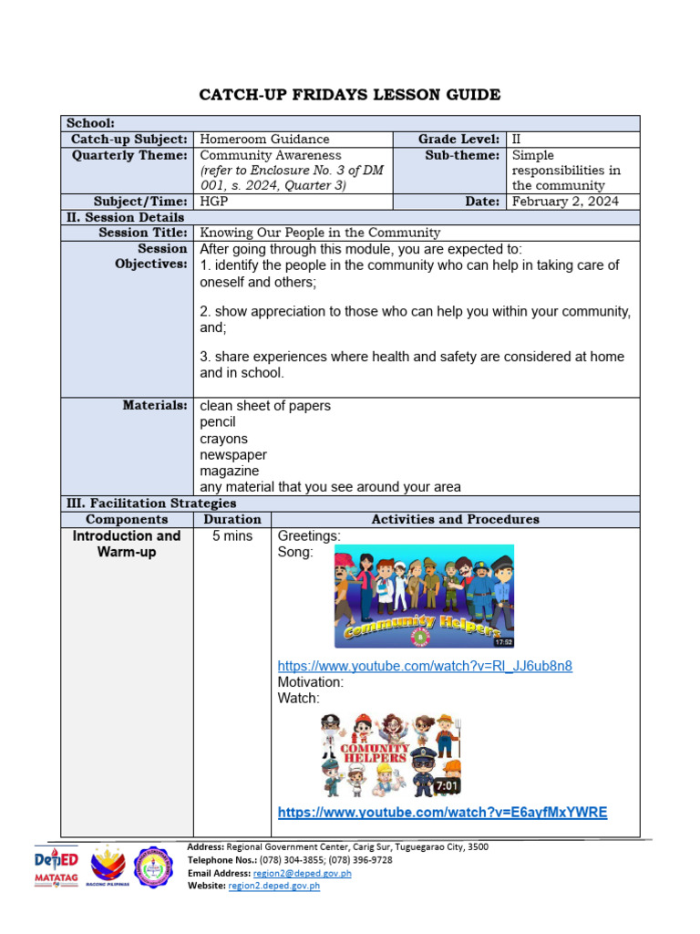 3q DLP Catch Up Fridays Grade 2 HGP w3 | PDF | Cognition
