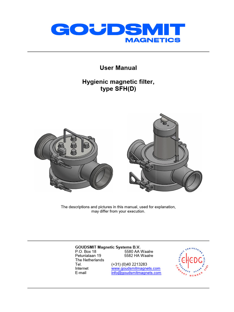 Manual SFH(D) Hygienic magnetic filter 2111 en | PDF | Magnet | Pipe ...