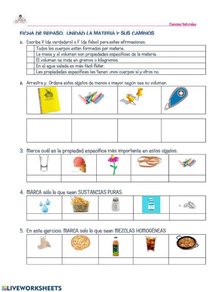 FICHA EJERCICIOS MEZCLAS | PDF