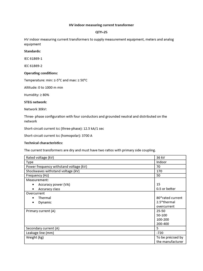 HV Indoor Current Transformer | PDF | Transformer | Electrical Equipment