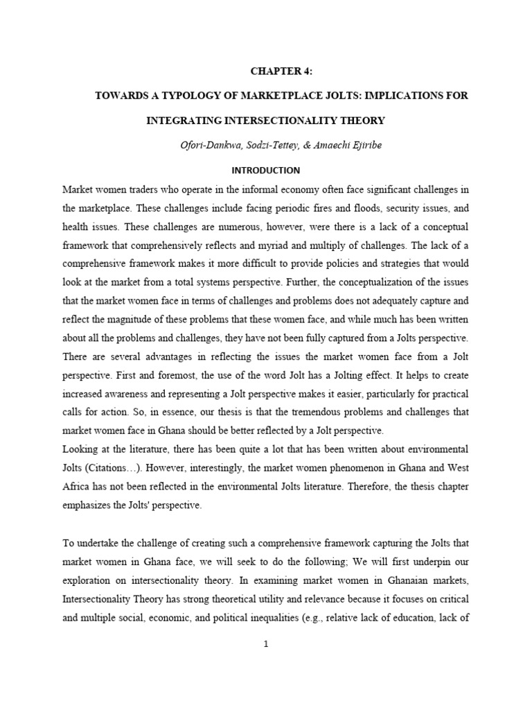 Chapter 4 - Revised (WEDNESDAY) | PDF | Intersectionality | Psychological Resilience