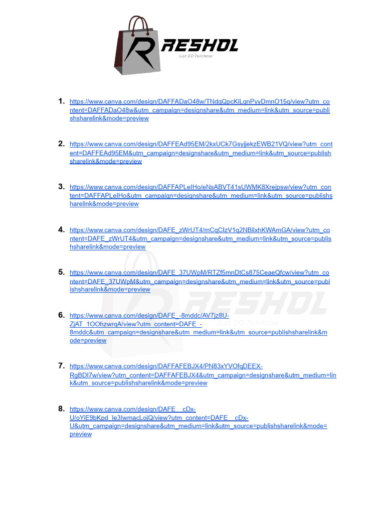 Reshol 1200+ Editable Canva Posts | PDF