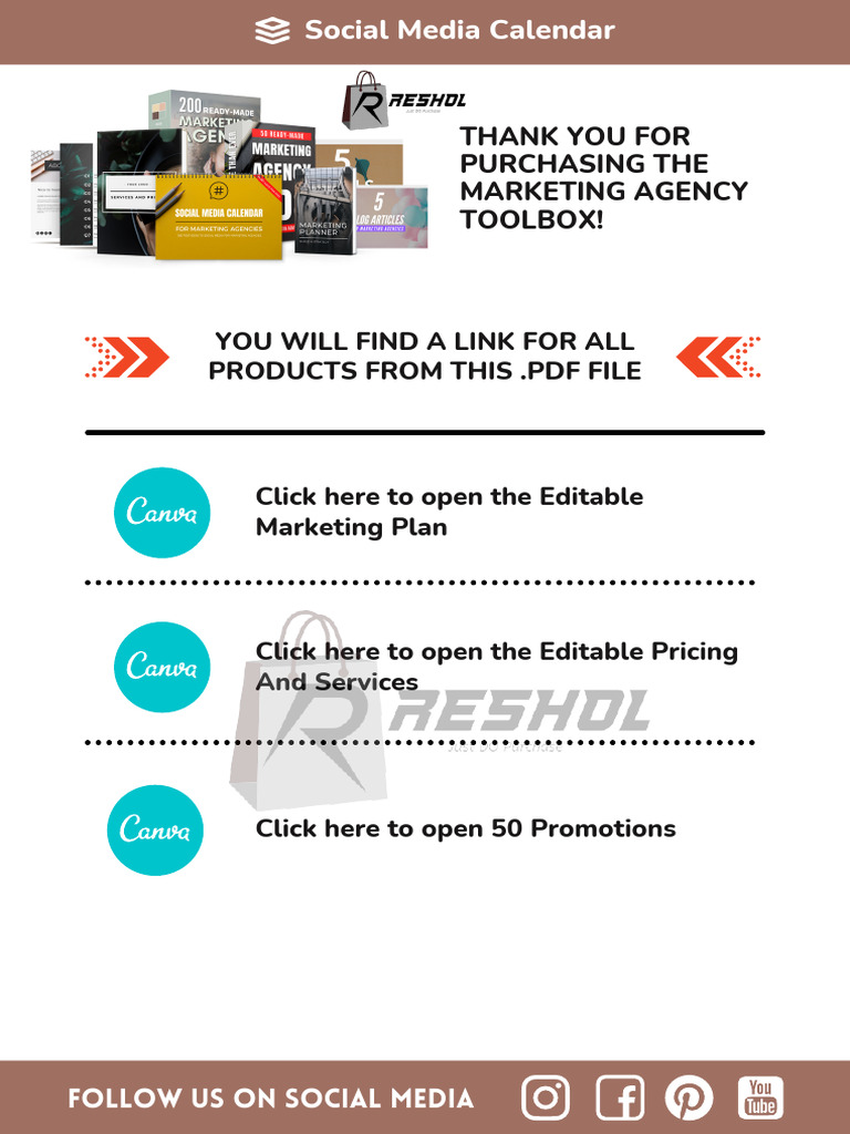 Reshol Marketing Agency Toolbox | PDF