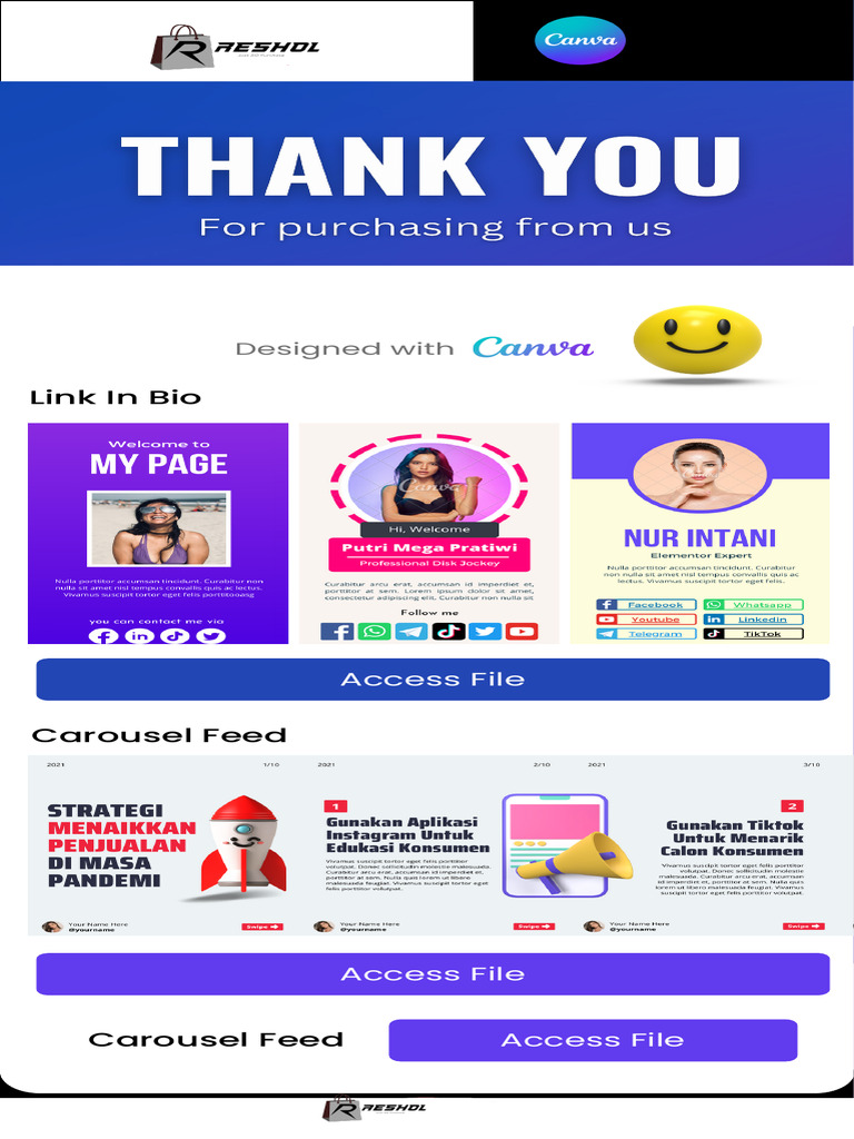 Reshol PDF Canva Design Bundle | PDF | Confectionery | Fashion