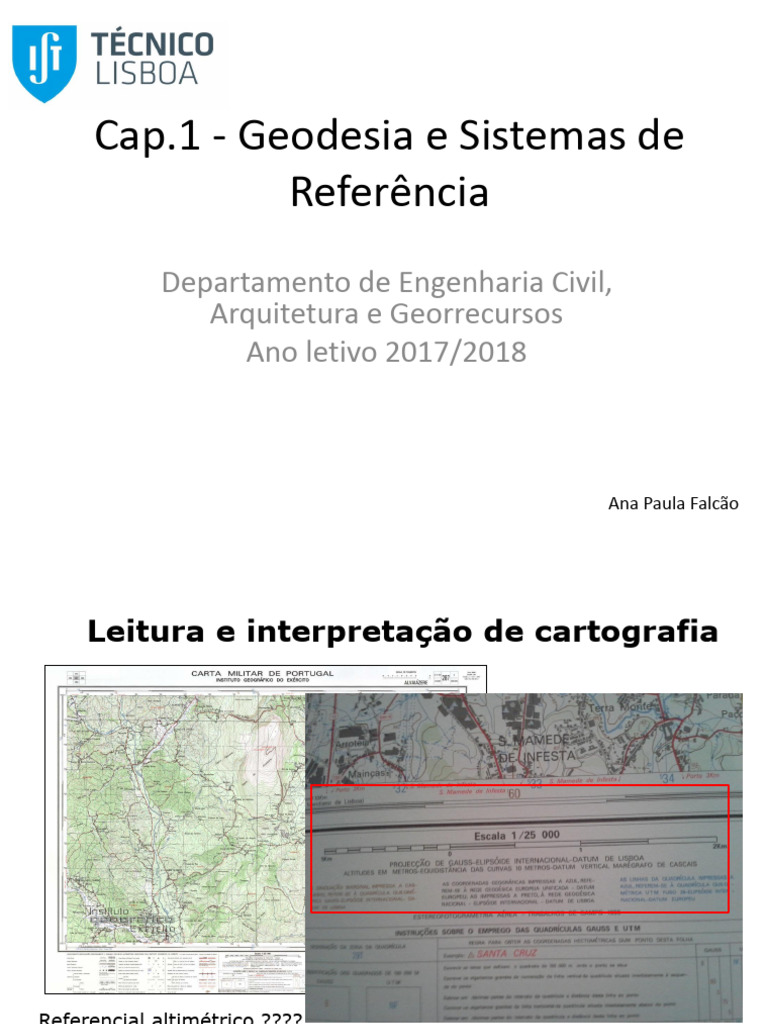 Cap1 - Geodesia e Sistemas de Referencia - Aula - Alunos - 20172018 - Completo | PDF | Geodésia ...