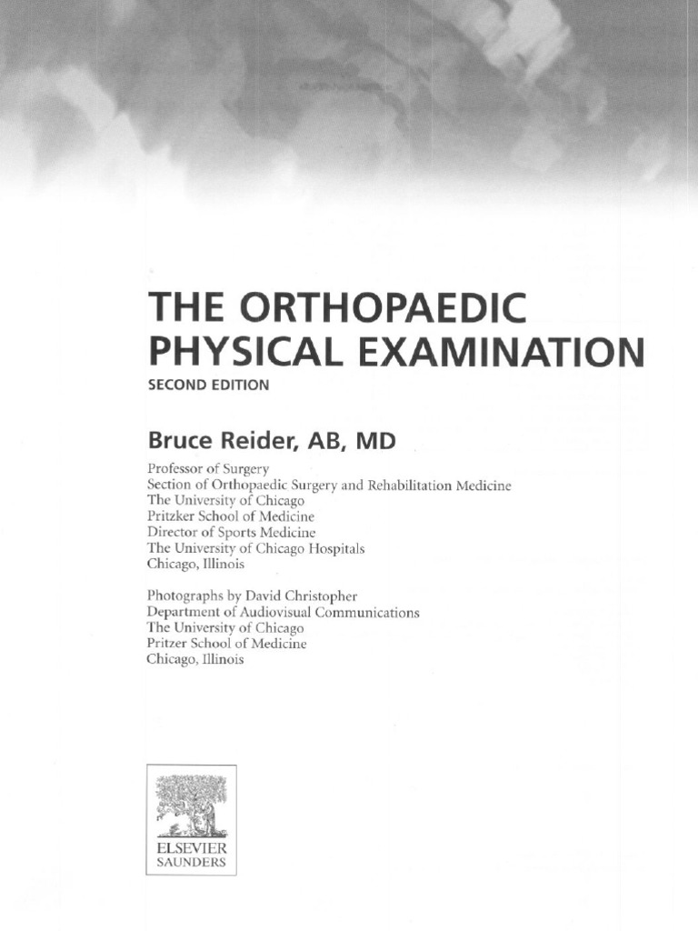 The Orthopaedic Physical Examination | PDF