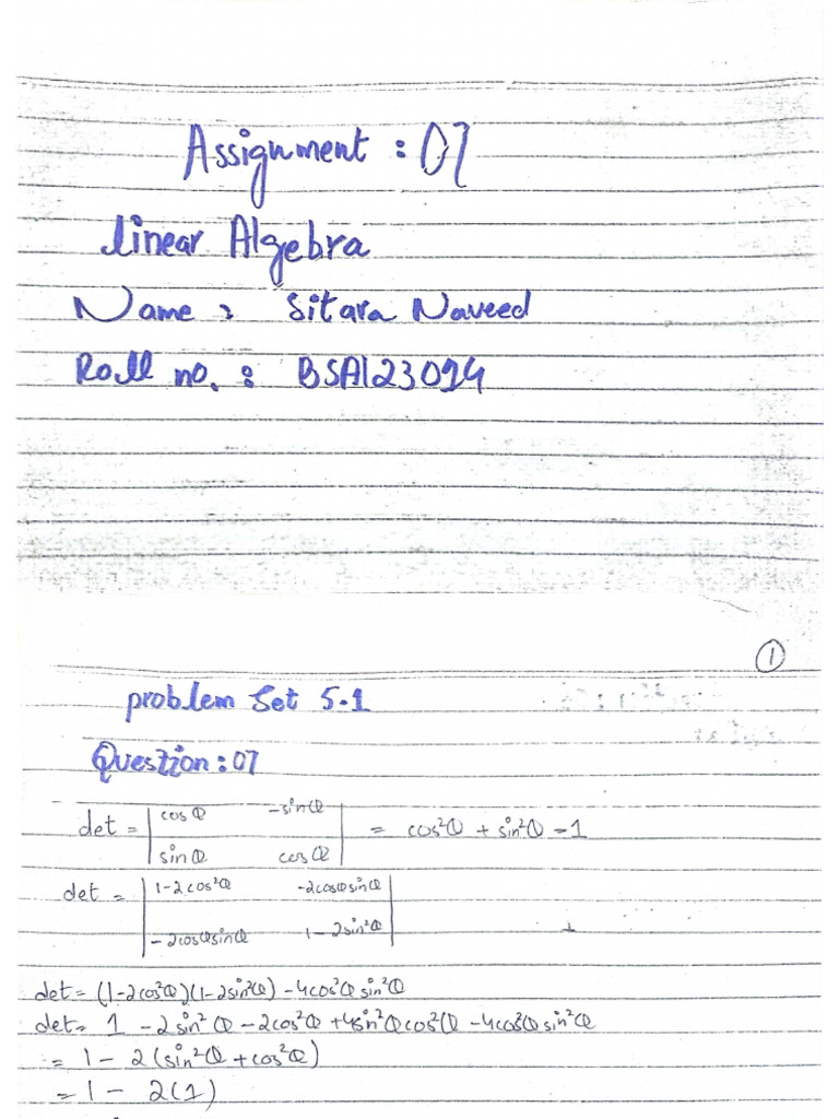 Linear Assignment07 | PDF