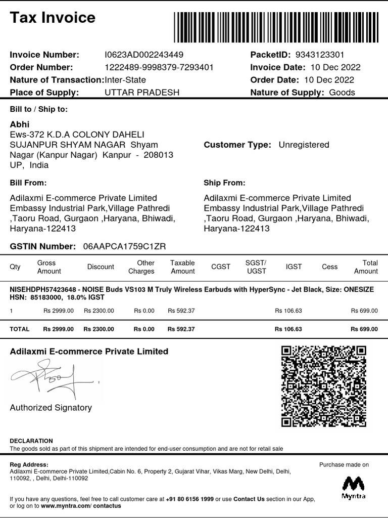 Buds Vs103 Invoice | PDF | Taxes | Government