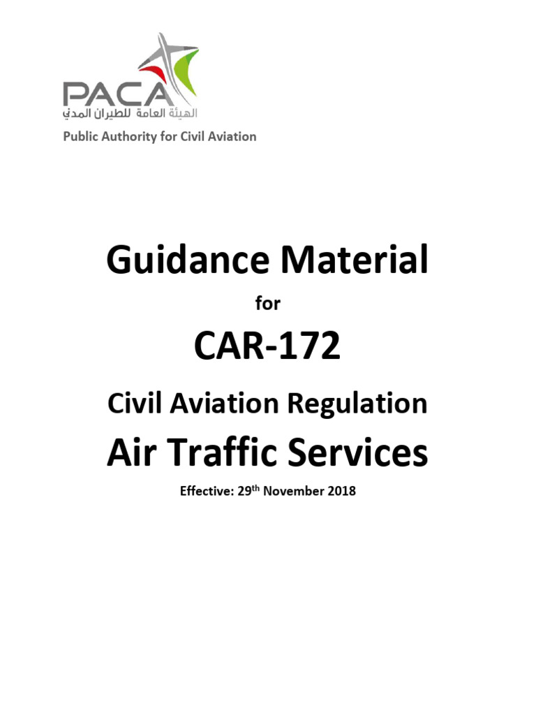 CAR 172 - Guidance Material | PDF | Air Traffic Control | Aviation