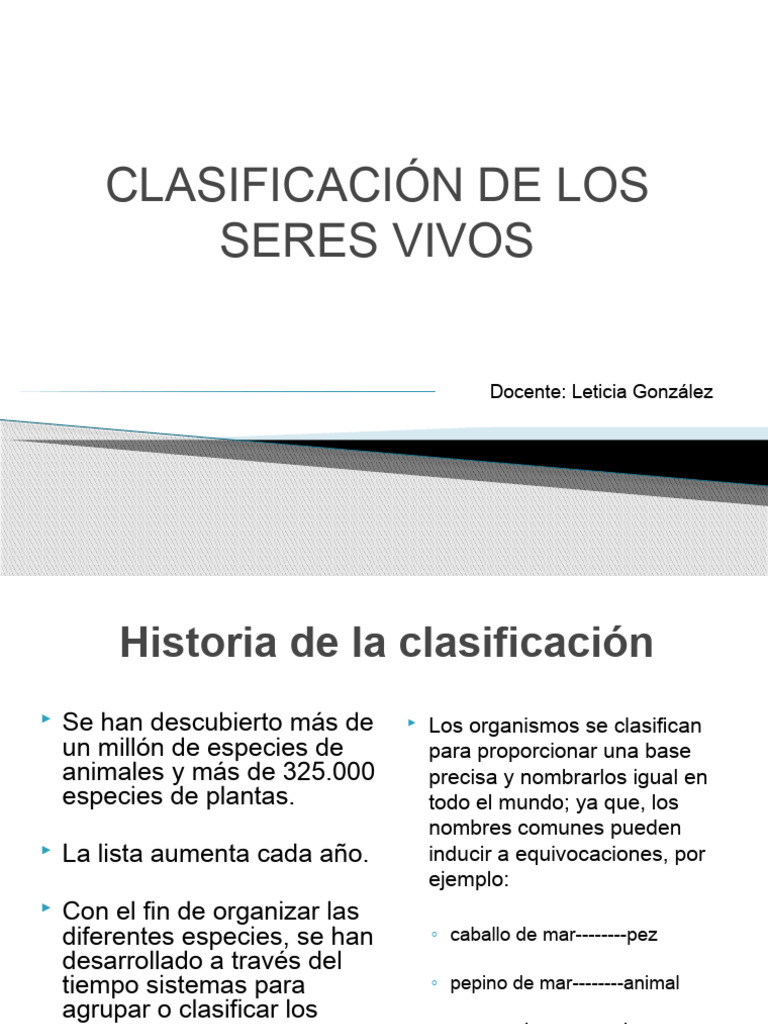 Clasificacion de Los Seres Vivos | Descargar gratis PDF | Biología | Nomenclatura biológica