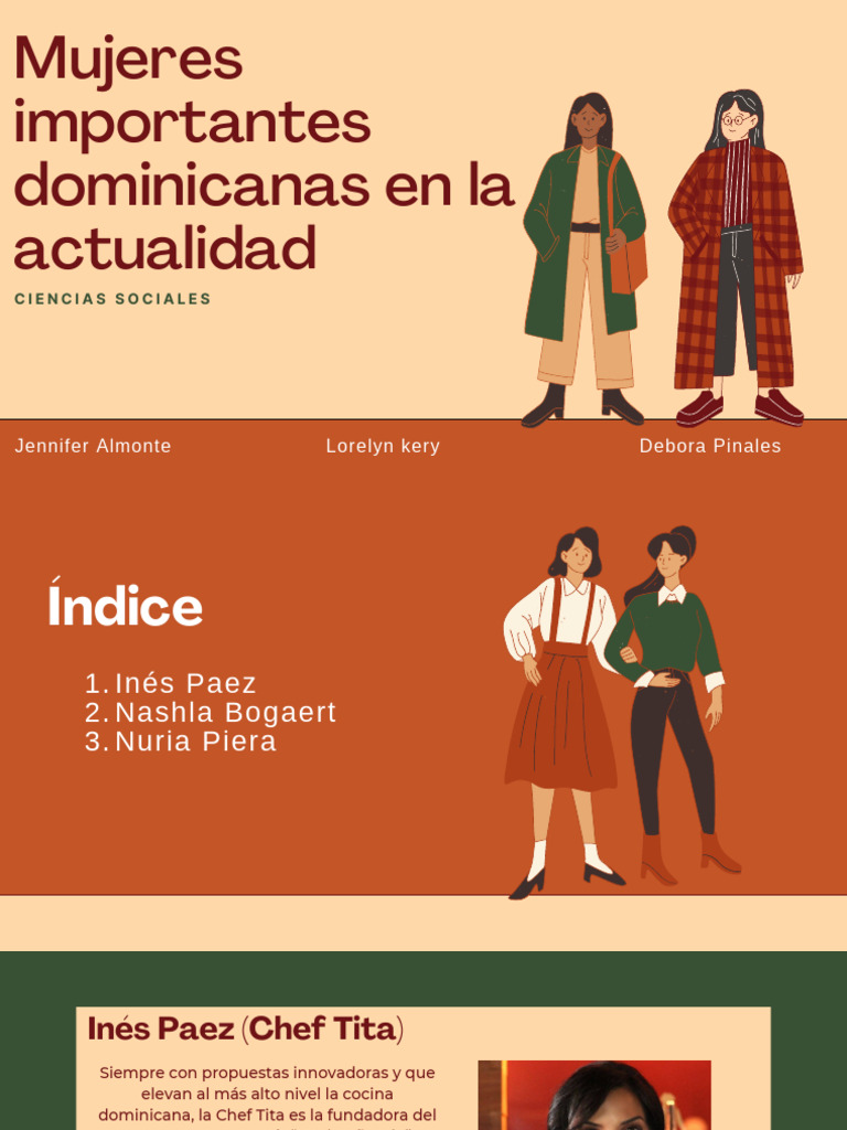 Presentación Mujeres de La Historia Ilustrado Marrón | PDF