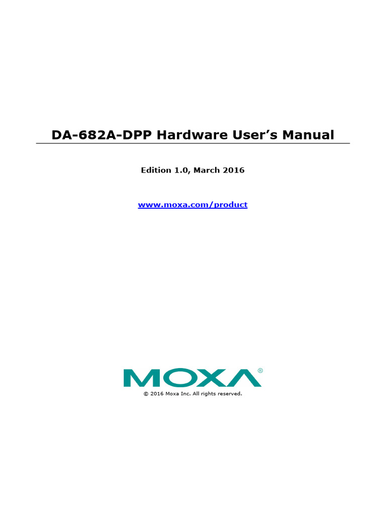 Manual Moxa Da-682a-Dpp | PDF | Usb | Bios