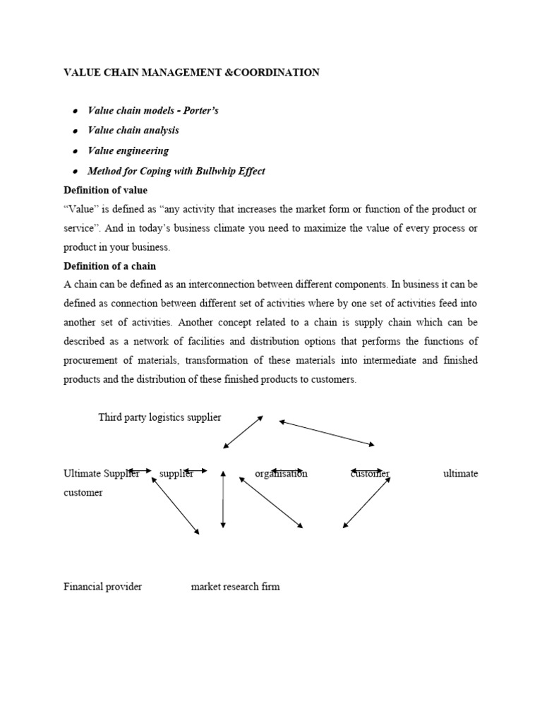 Value Chain Management | PDF | Value Chain | Competitive Advantage