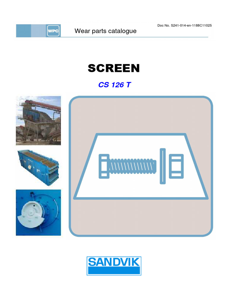 Wear Parts Catalogue v.2-CS126T N°1188c11025 | PDF | Screw ...