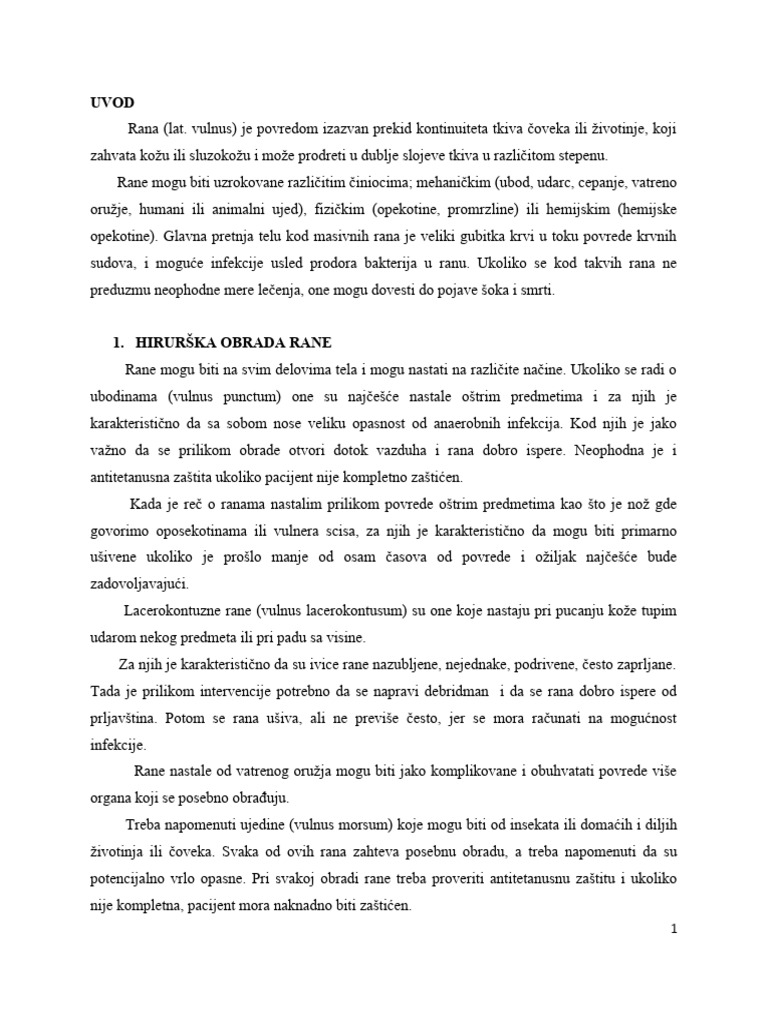 Obrada Rane | PDF