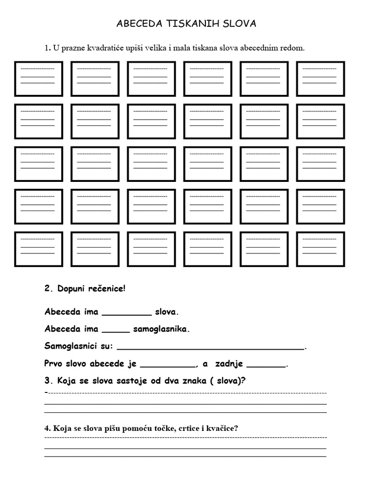 Glas Slovo Rijec Abeceda Vedrana 0602 | PDF