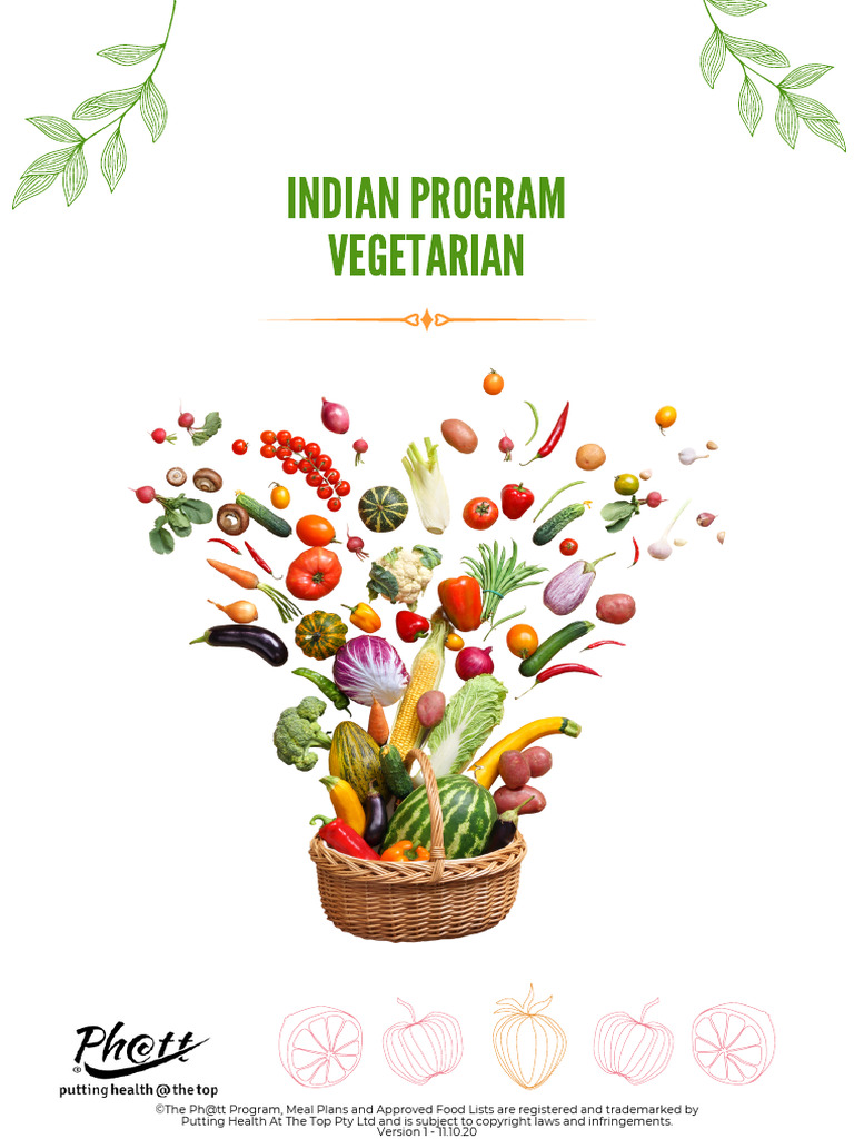Indian Program Vegetarian Steps 1 2 | PDF | Eggplant | Ginger