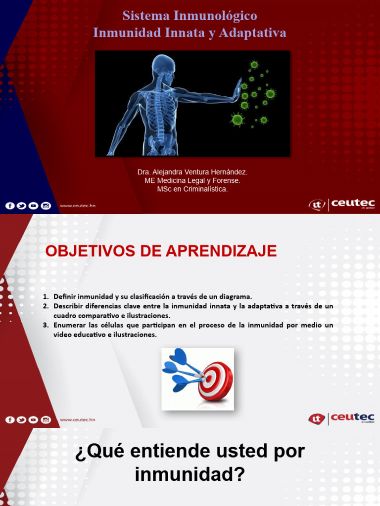 Inmunidad: Innata vs Adaptativa | PDF | Sistema inmune | Sistema inmune ...