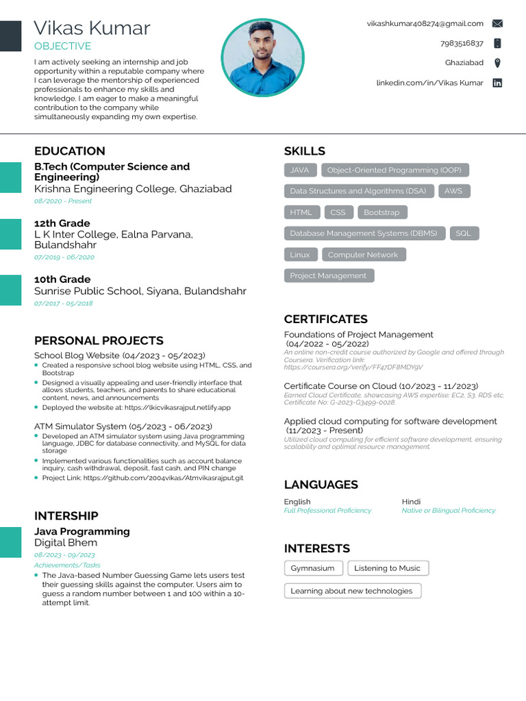 Vikas's Resume | PDF | Cloud Computing | Databases