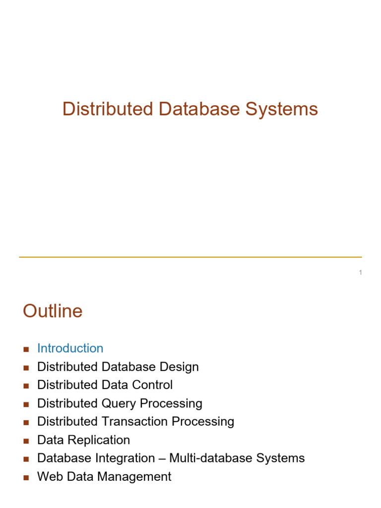 Lecture 1 | PDF | Databases | Replication (Computing)
