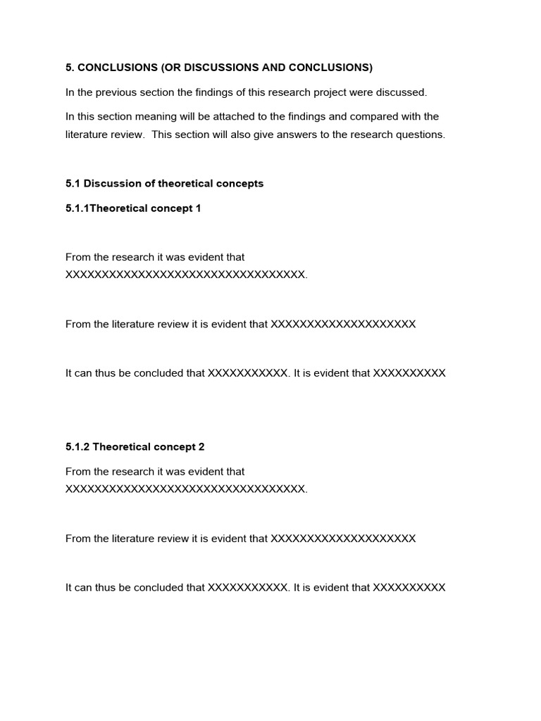 Conclusion and Discussion Template | PDF