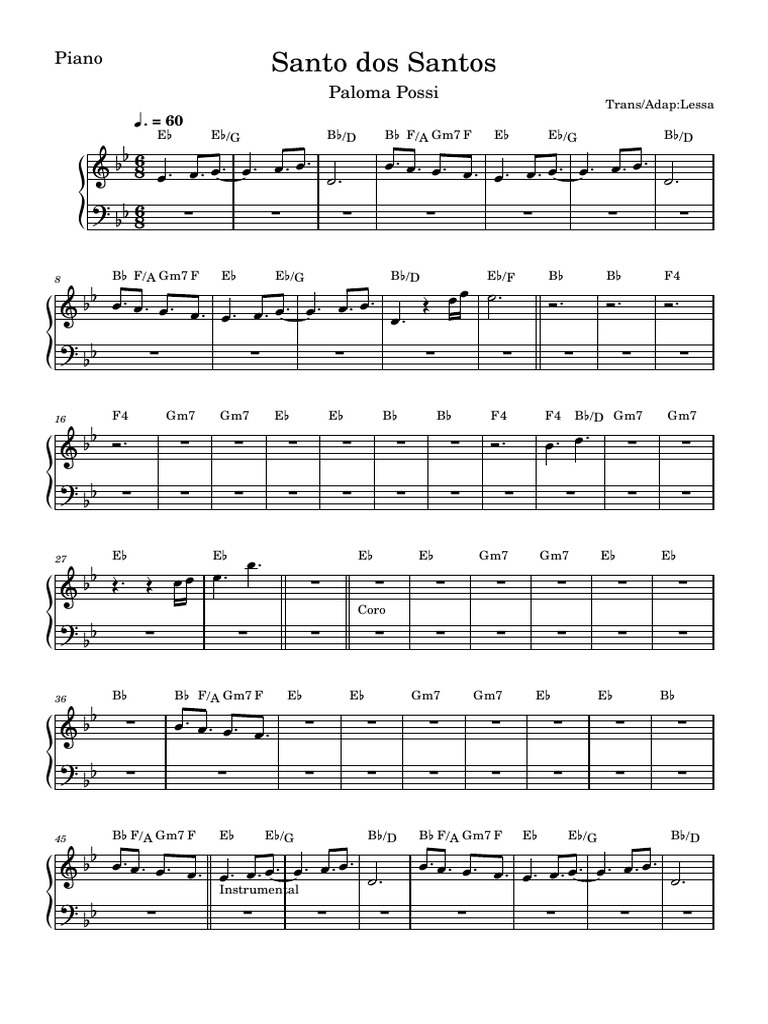 Santo dos Santos -Piano | PDF