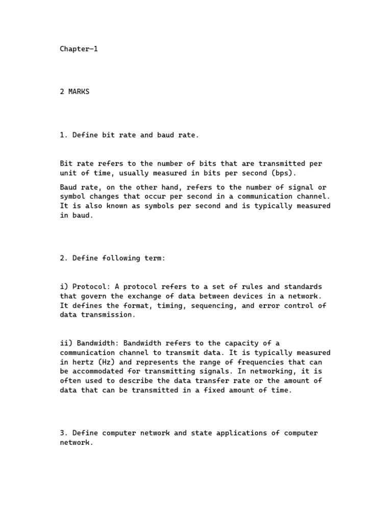 DCC Unit1 Solutions | PDF | Duplex (Telecommunications) | Client–Server Model