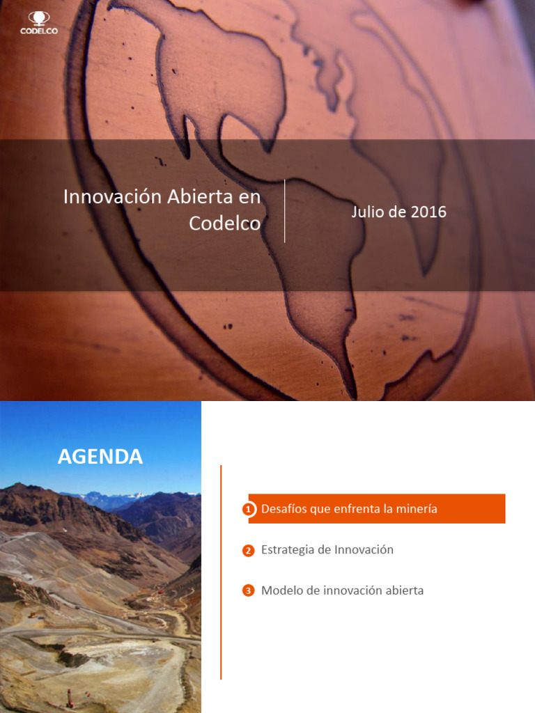 Sebastian Carmona - Codelco - Presentacion Innovacion Cepal | PDF | Minería | Economias