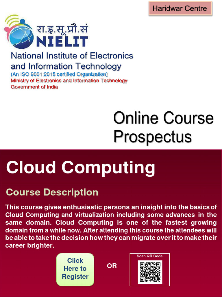 Cloud Computing - Prospectus - Nielit - Haridwar2 - 0 | PDF | Cloud Computing | Software As A ...