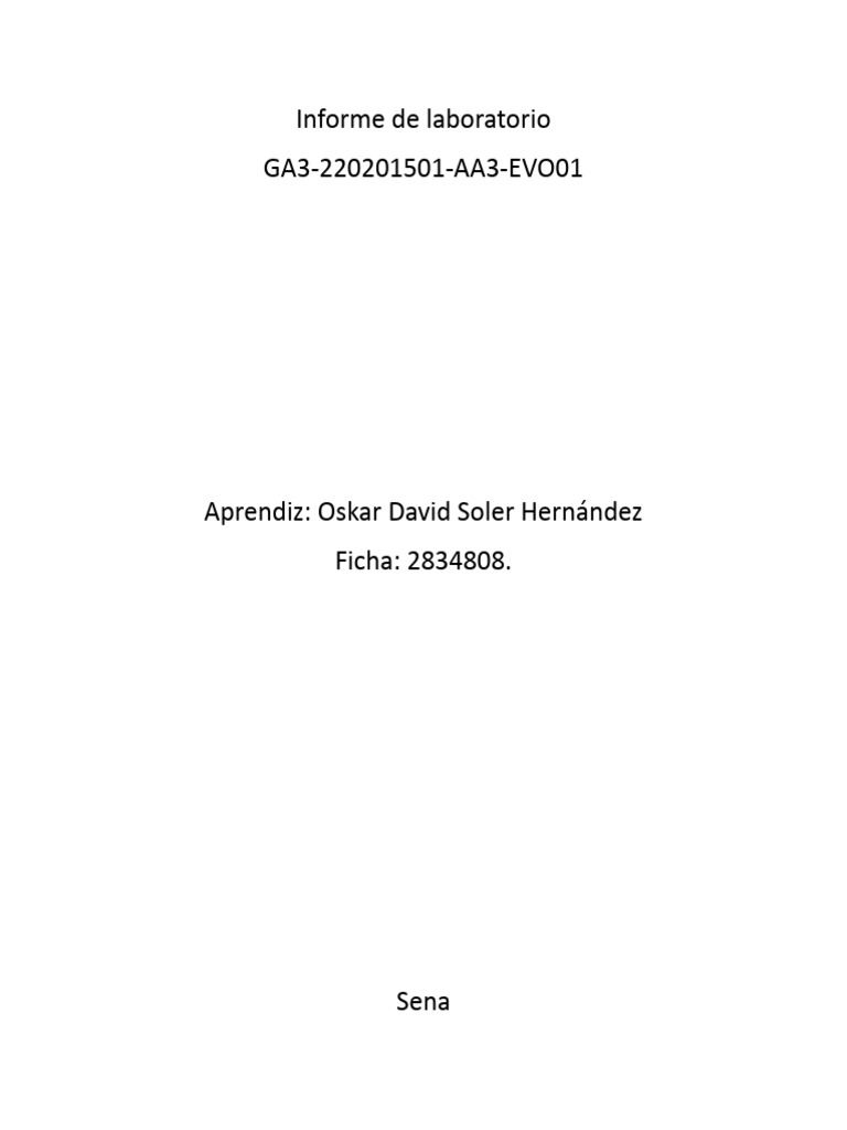 Informe de Laboratorio GA3-220201501-AA3-EV01 | PDF | Ingenieria Eléctrica | Calor