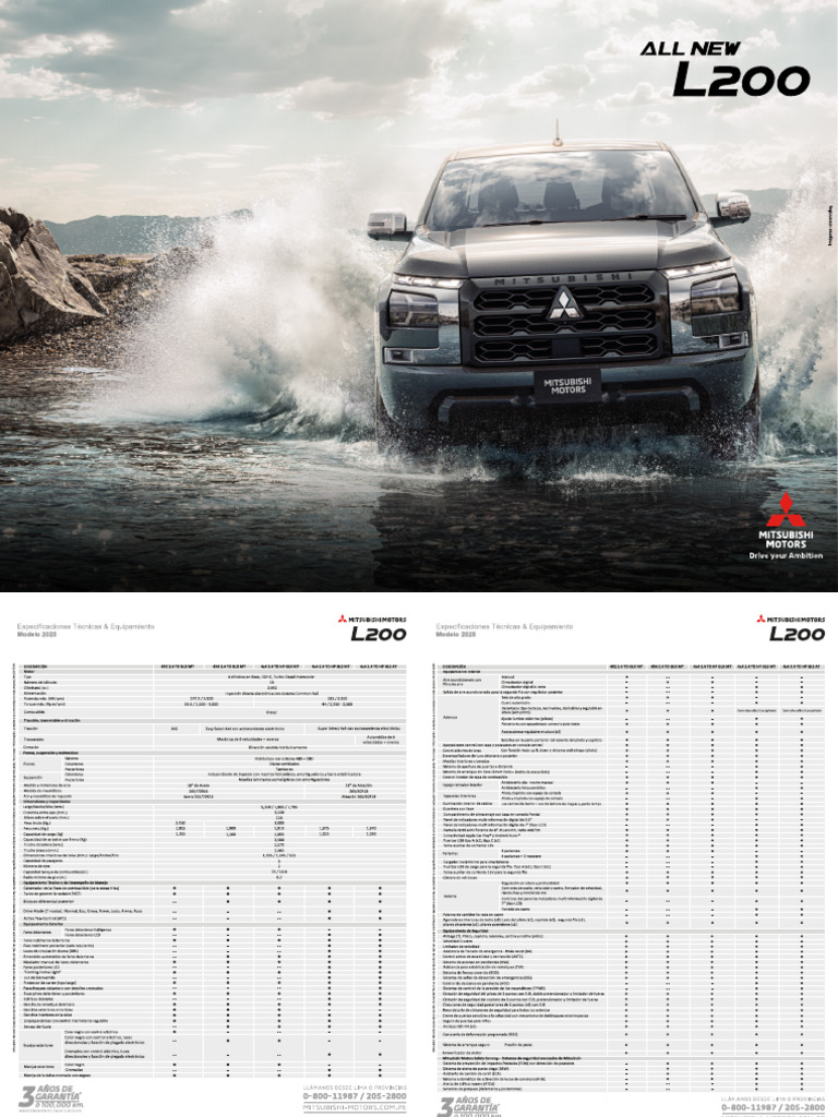 Ficha Técnica L200 2025 | PDF