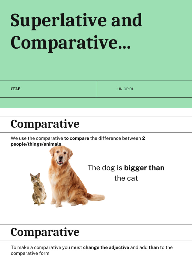 Superlative and Comparative | PDF | Linguistics | Languages