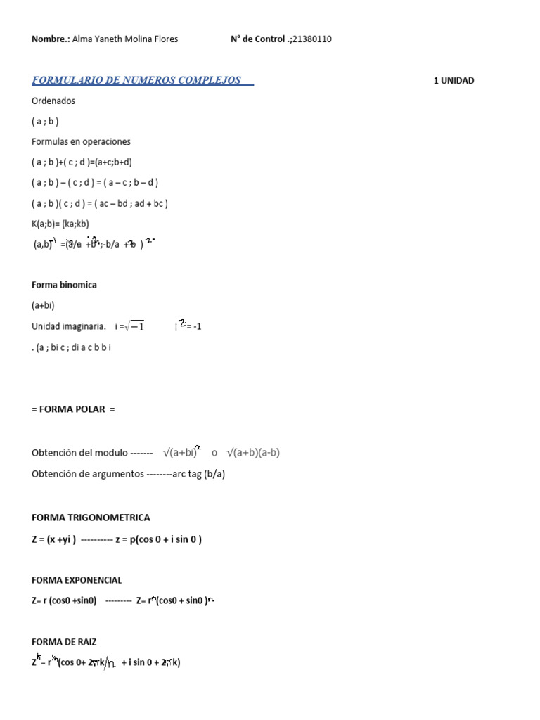 Formulario de Álgebra Lineal y Matrices | PDF | Matriz (Matemáticas ...