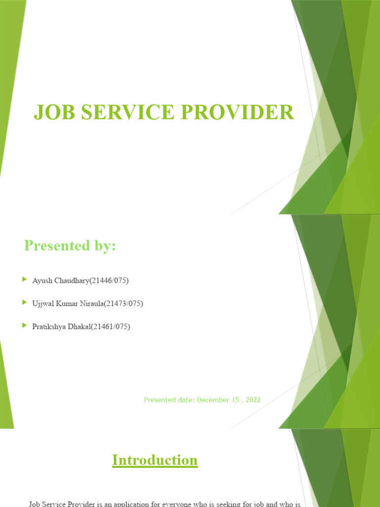 Job Service Provider | PDF | Ios | Android (Operating System)