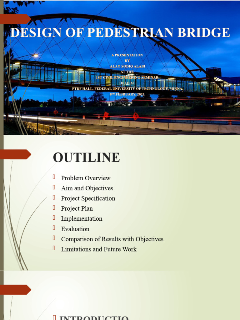 Design of Pedestrian Bridge | PDF | Bridge | Concrete
