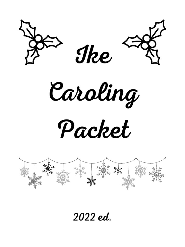 2022 Ike Caroling Packet | PDF | Christmas Carols | Holiday Songs