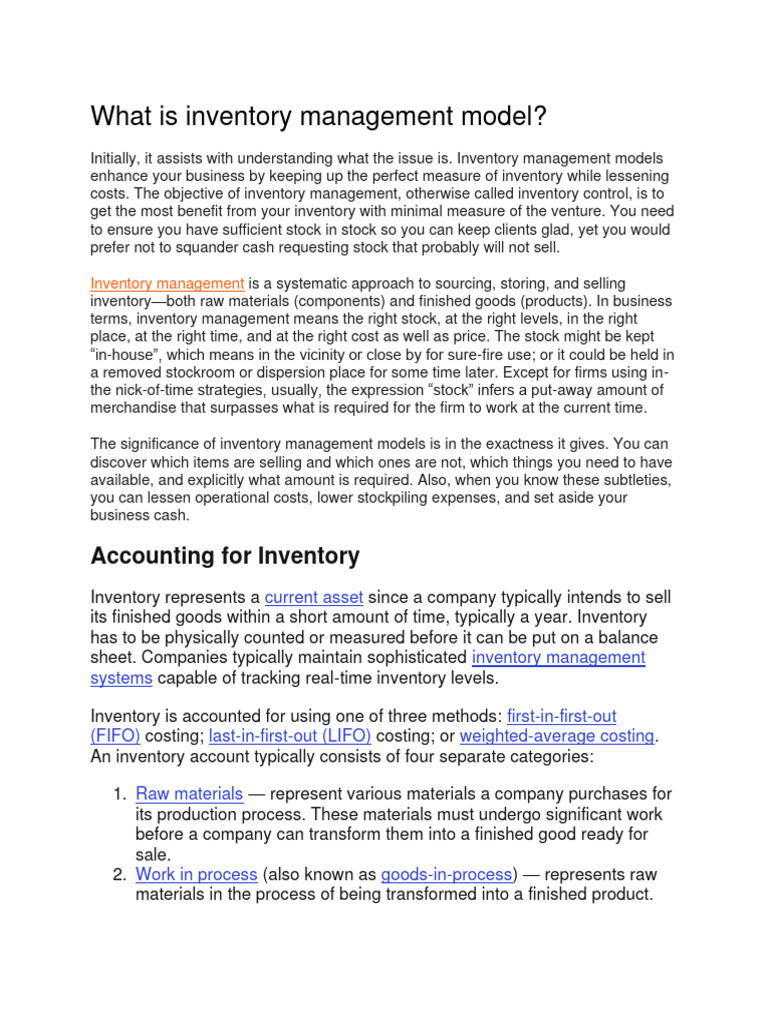 SCM Unit 3 | PDF | Inventory | Lean Manufacturing