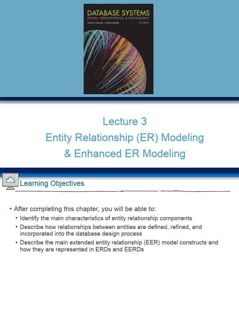 Lecture 3 - ERD and Enhanced ERD Modeling | PDF | Conceptual Model | Computer Programming