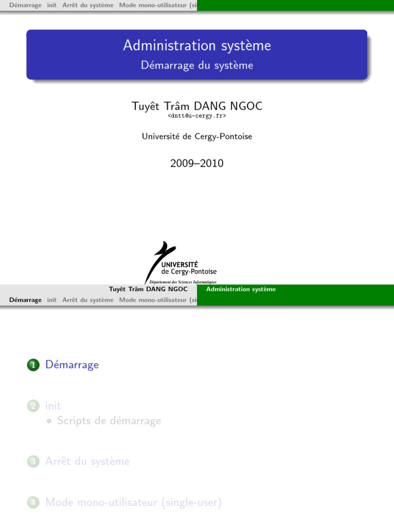 Administration système : Démarrage et init | PDF | Kernel (Système d ...