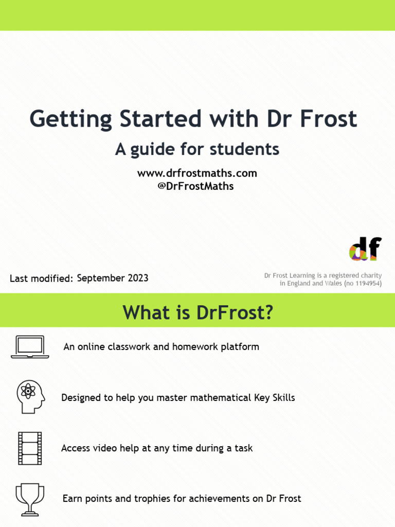 Dr Frost Maths Student Guide | PDF | Homework | Teachers