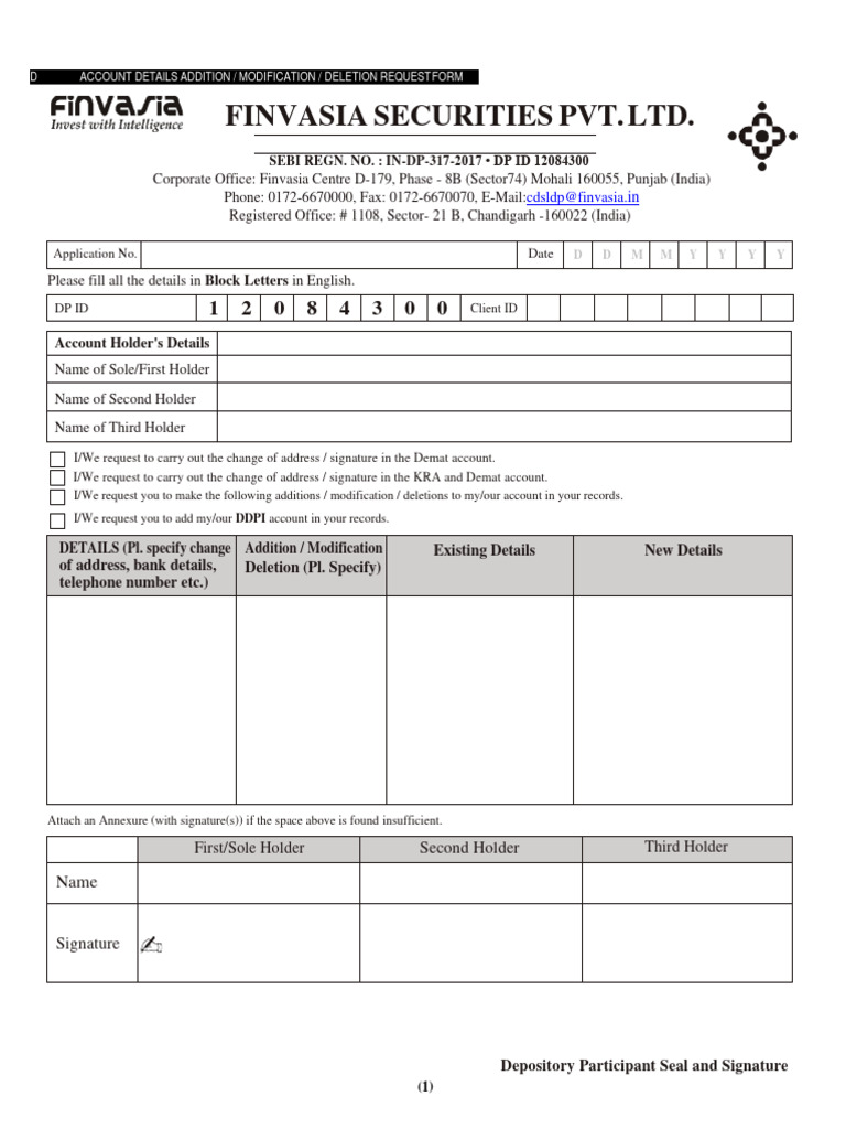 Finvasia Securities Pvt. LTD.: SEBI REGN. NO.: IN-DP-317-2017 - DP ID ...